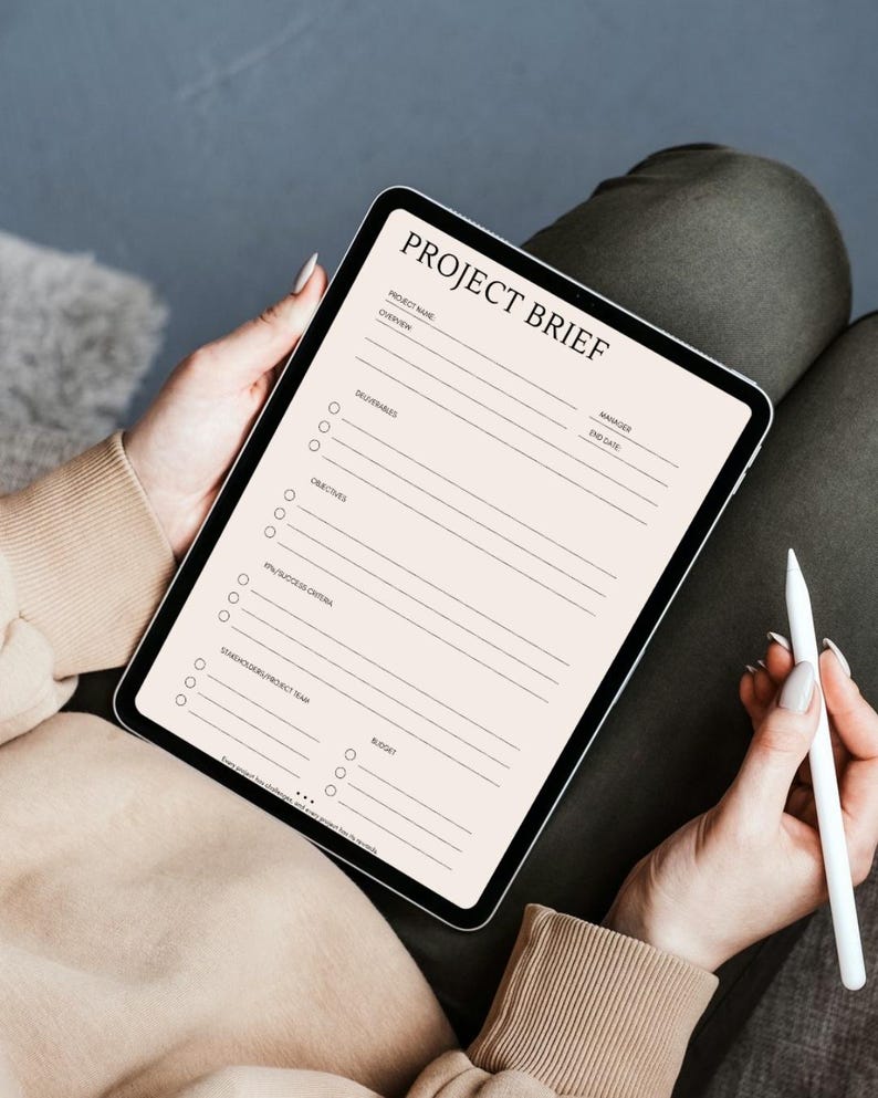 Project Management Template Package - Etsy