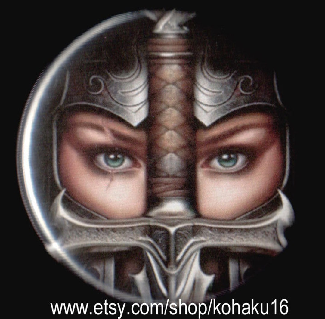 Warrior Queen Button - Etsy