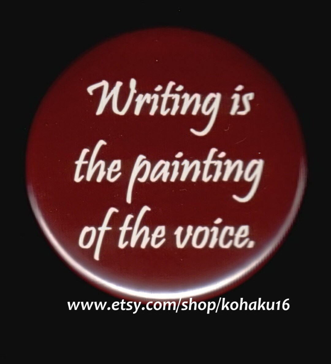Writing is Painting of the Voice Button - Etsy