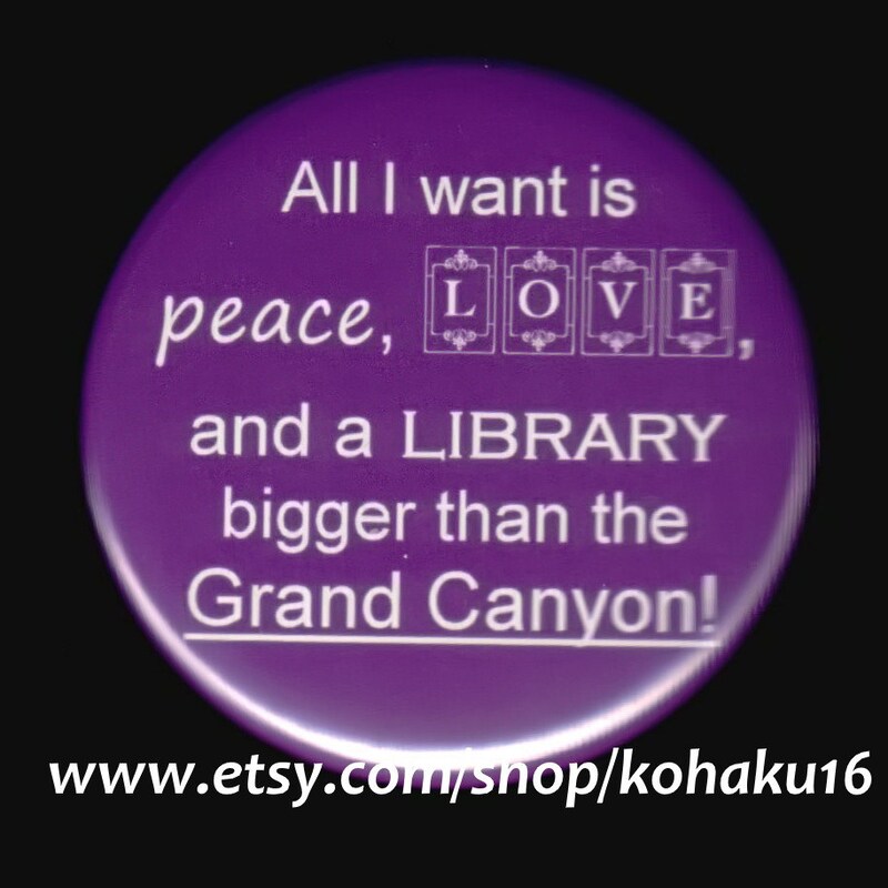 Library Button - Etsy
