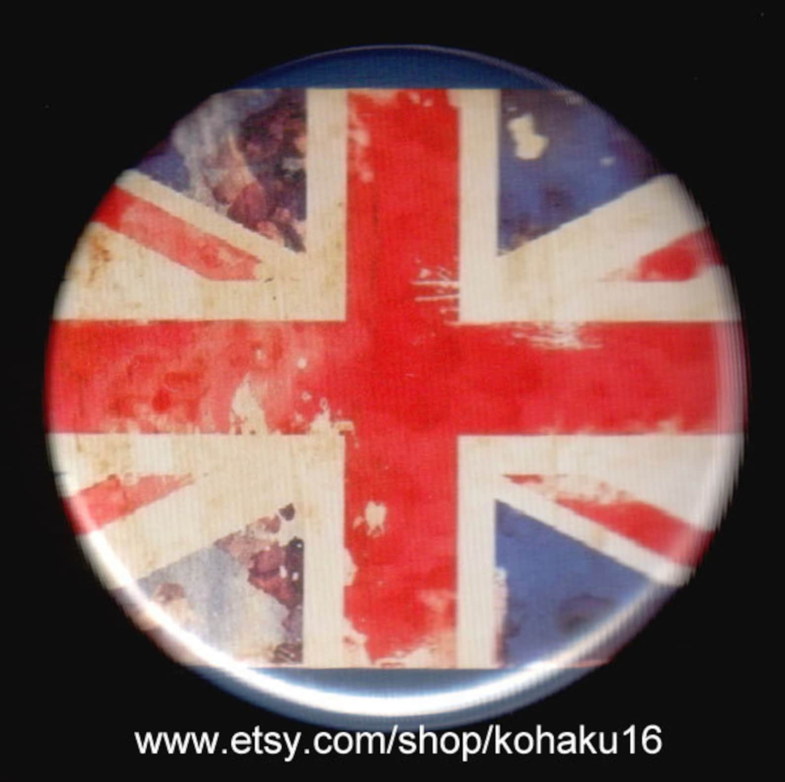 Faded Union Jack Button - Etsy