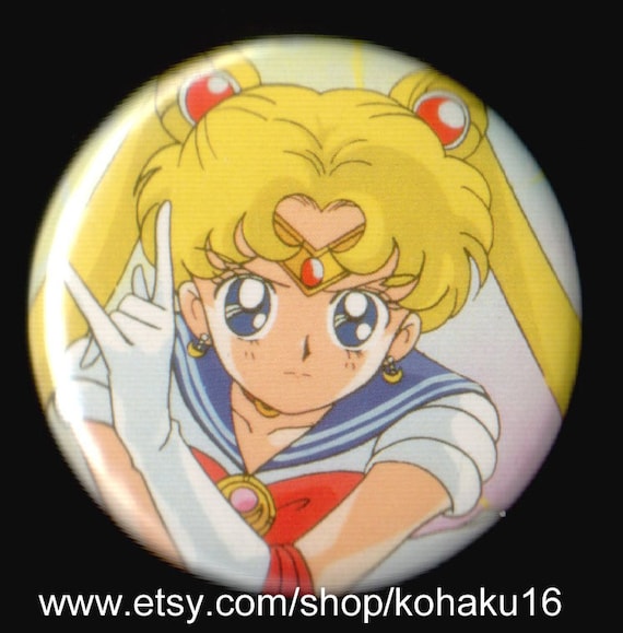 Posing Anime Sailor Moon Button | Etsy