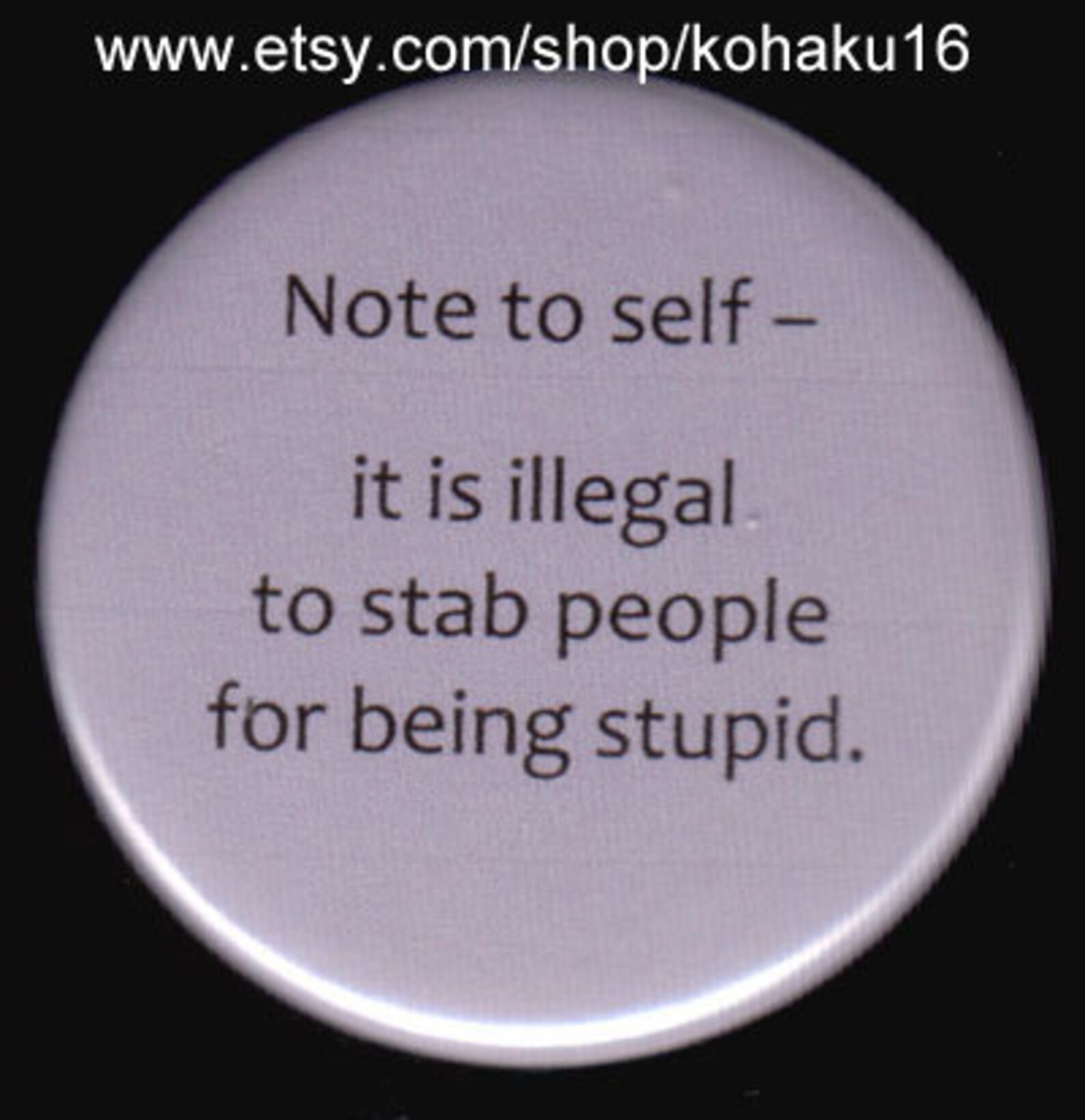 Note to Self Button - Etsy