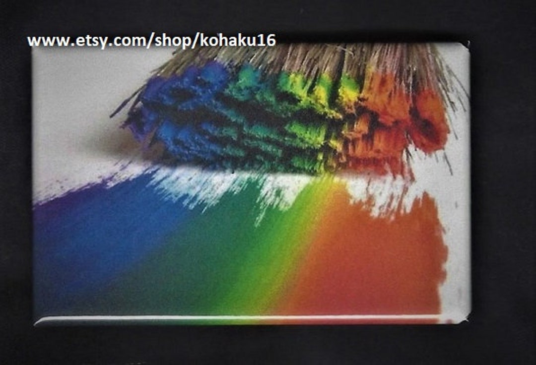 Paintbrush Rainbow Pinback Button - Etsy