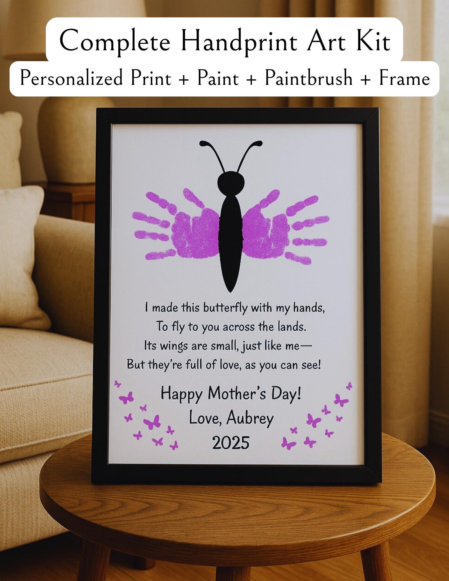Handprint Butterfly Art Kit for Mom | Mother’s Day Craft Gift | DIY ...