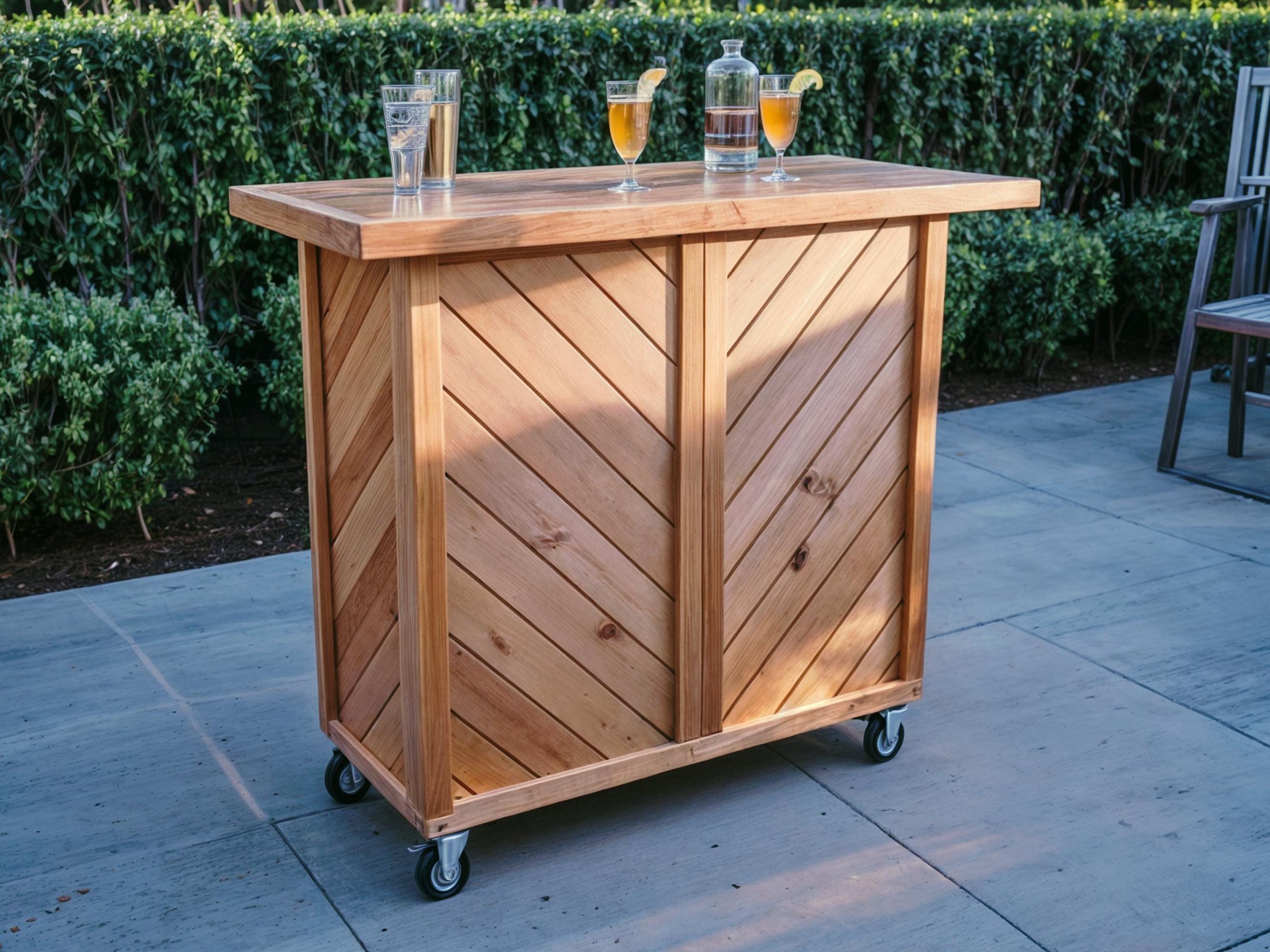DIY Folding Coffee Bar Plan, Collapsible Event Bar, Backyard Patio ...