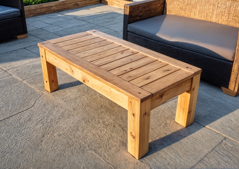 DIY Outdoor Sofa and Coffee Table Plan, 2x4 Patio Furniture (digital ...