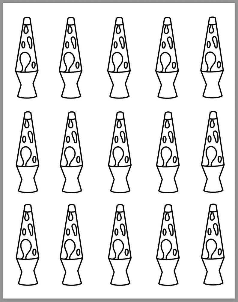 Printable Coloring Page - Lava Lamps - Etsy
