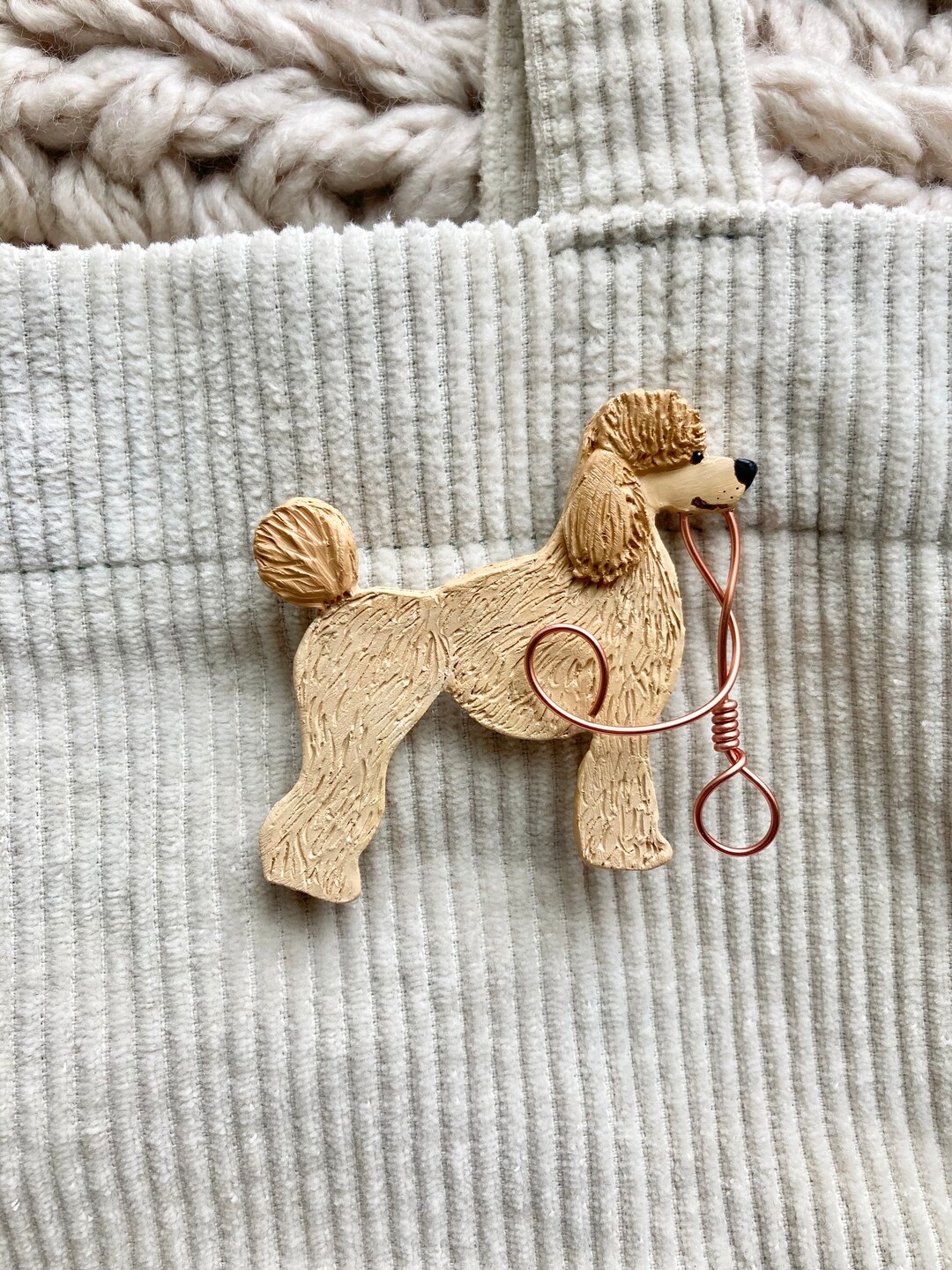 Apricot Poodle Dog Pin - Etsy