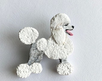 Rhinestone Crystal Poodle-dog-puppy Pin Brooch - Etsy