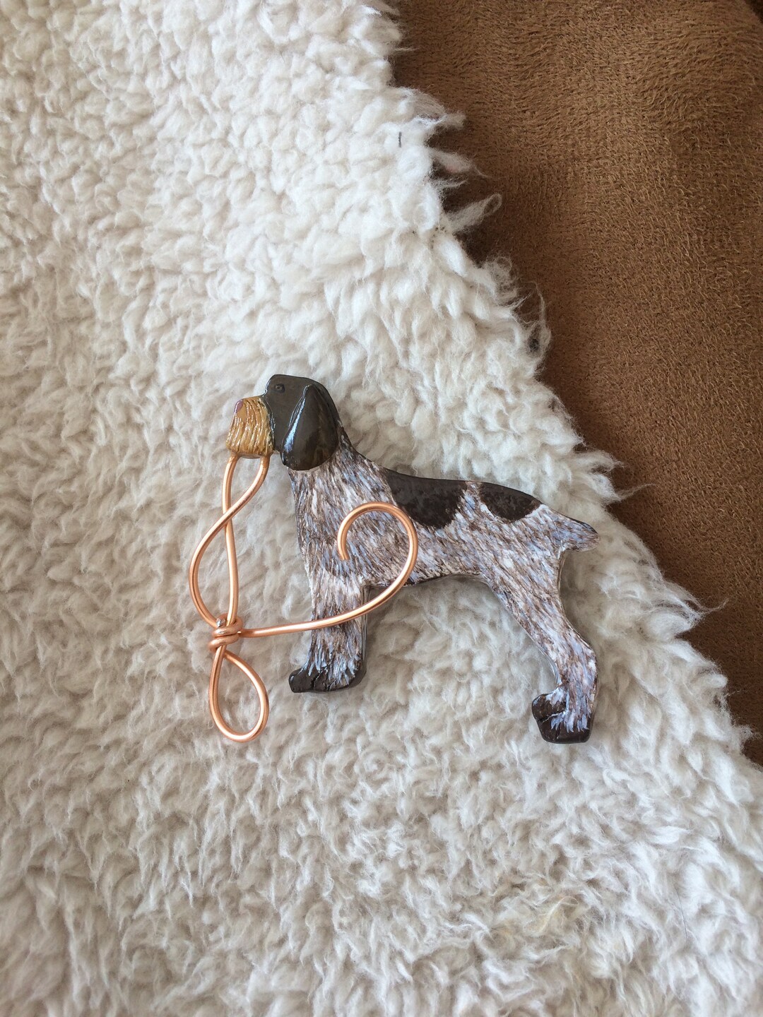 German Wirehaired Pointer Dog Pin - Etsy