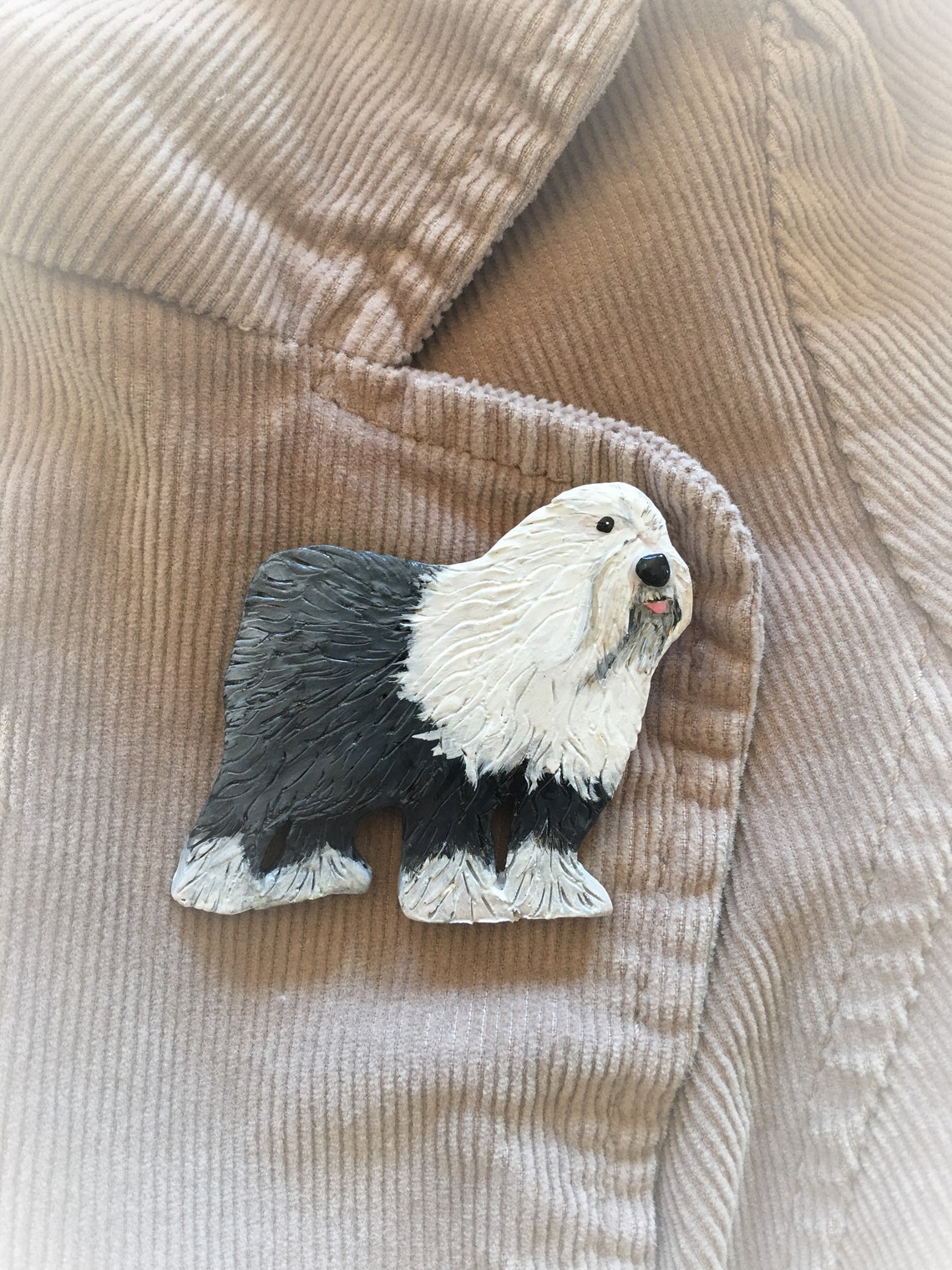 Old English Sheepdog Pin - Etsy