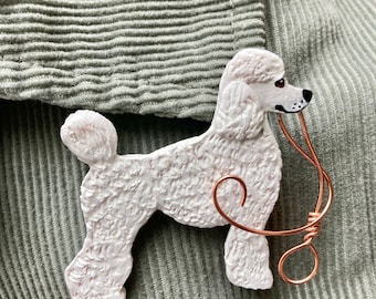 Poodle Pin Rose Gold Tone Copper Brooch Dog Lover Buy Me Dog-gone-it - Etsy