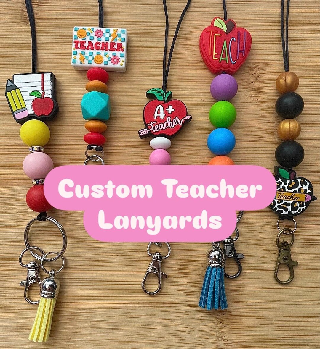 Custom Teacher Lanyard With Tassel - Etsy