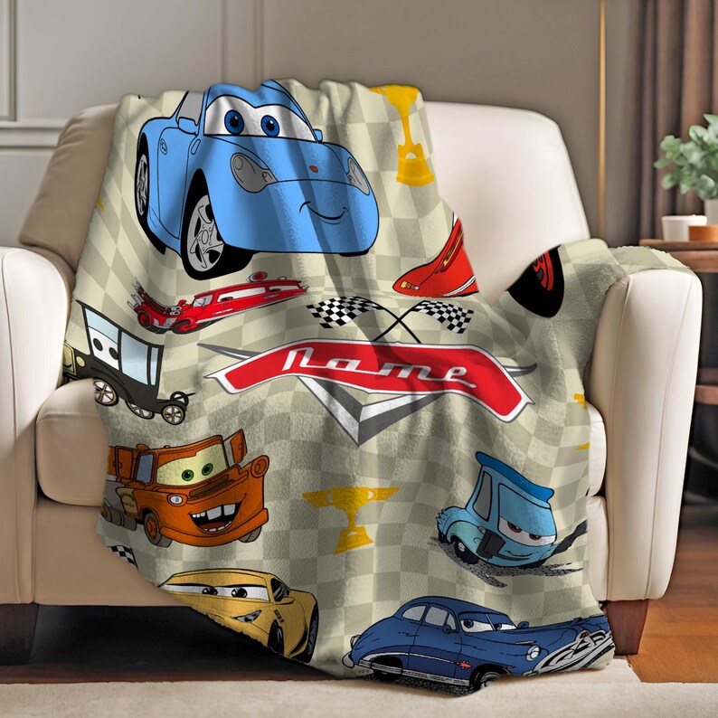 Personalized Disney Cars Character Blanket, Lightning Mcqueen Tow Mater ...