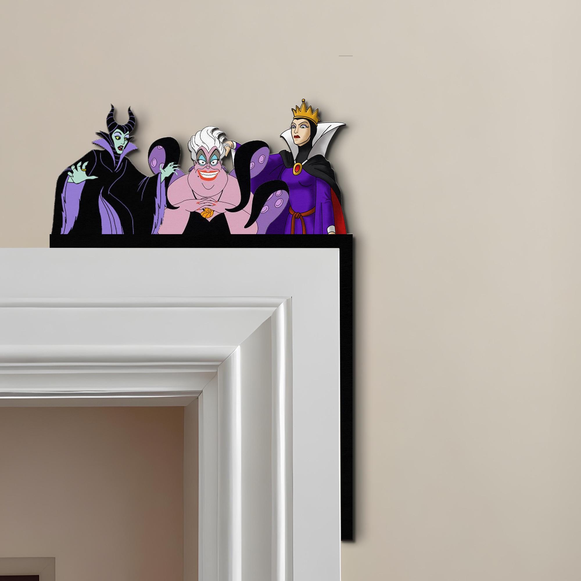 Disney Villains Door Corner Sign, Maleficent Ursula Evil Queen Door ...