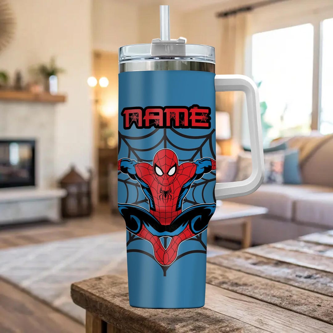 Custom Spider Man Tumbler 40oz Gift, Spiderman Insulated Tumbler ...