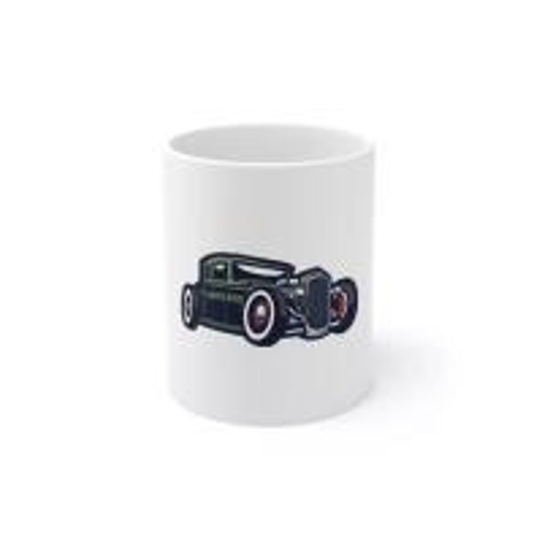 Vintage Rat Rod Mug – Hot Rod Car Graphic – Novelty Ceramic Coffee Cup ...