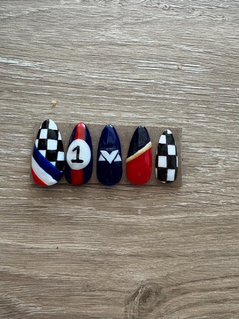 Max Verstappen F1 Press on Nails - Etsy