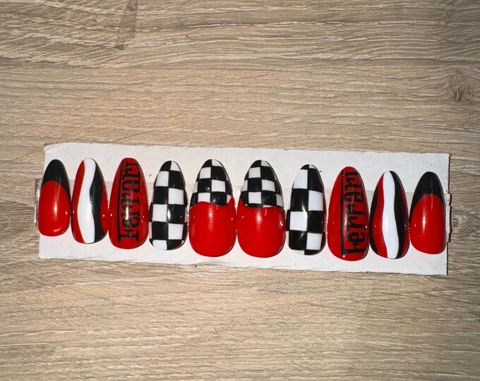 Ferrari F1 Press on Nails - Etsy
