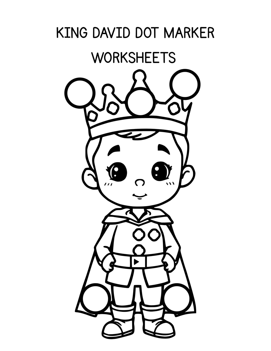 King David Dot Marker Worksheet - Dot Marker Activity - Printable Dot ...