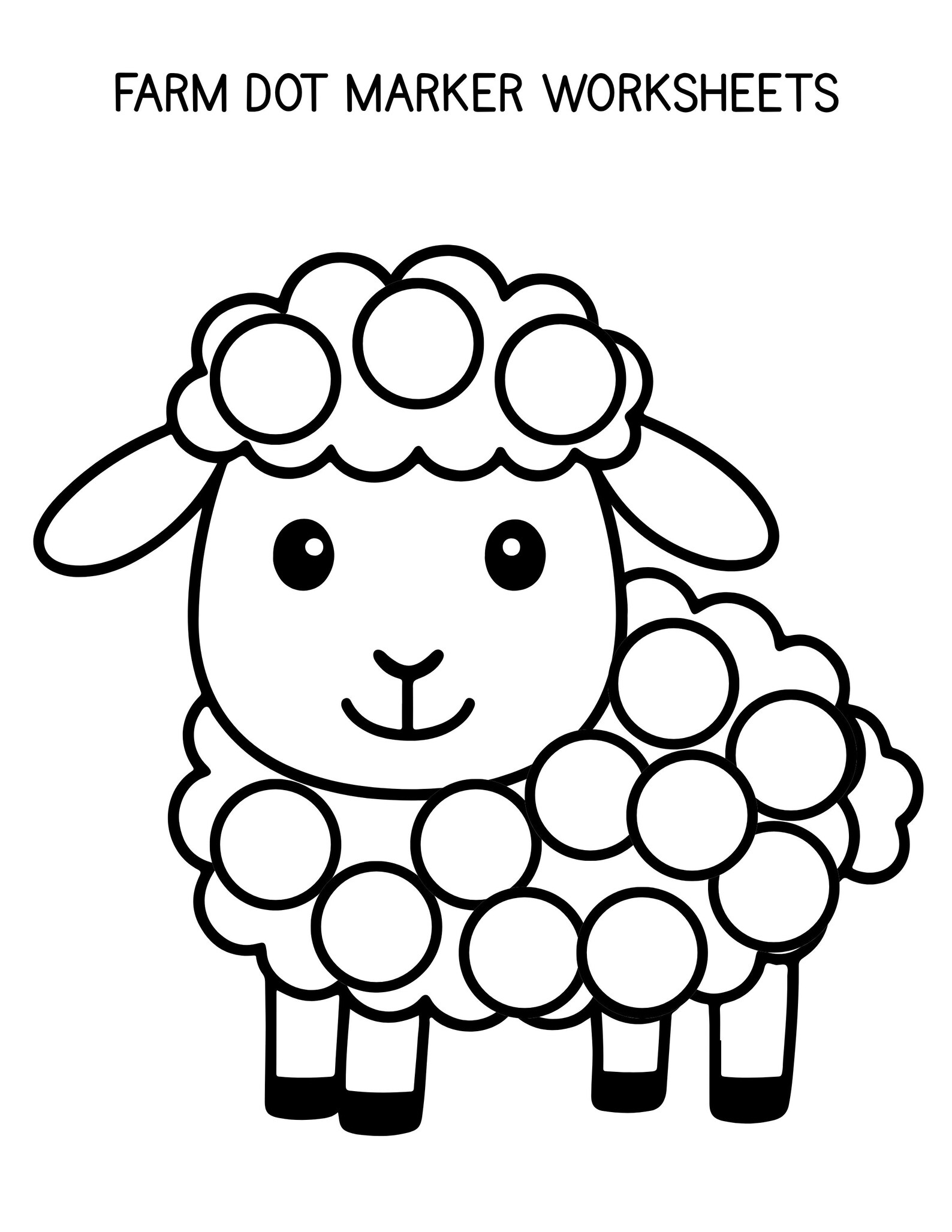 Farm Dot Marker Worksheet - Dot Marker Activity - Printable Dot ...