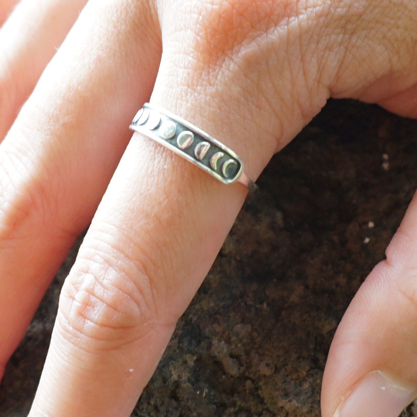 Moon Phases Ring Moon Ring Full Moon Ring Moon Cycle Ring - Etsy