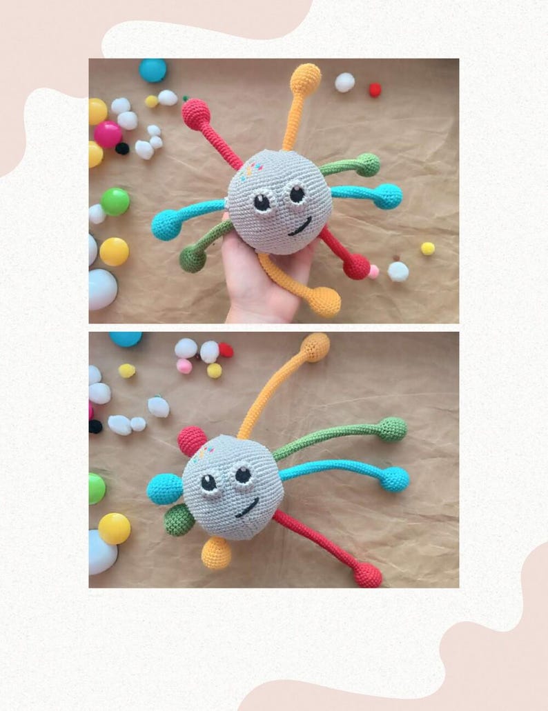 Fidget Ball Crochet Pattern PDF Download, Stress Relief Fidget Plush ...