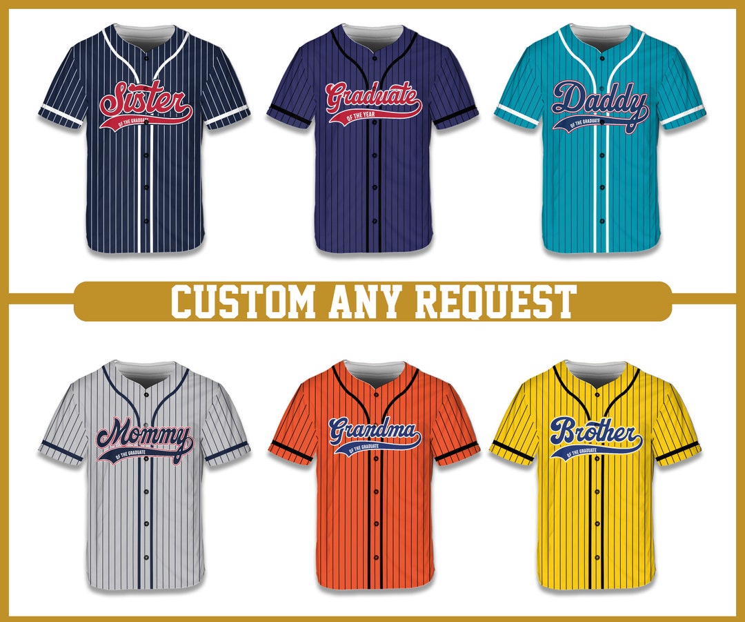 Custom Graduation Baseball Jersey Personalized Senior Class of 2024 ...