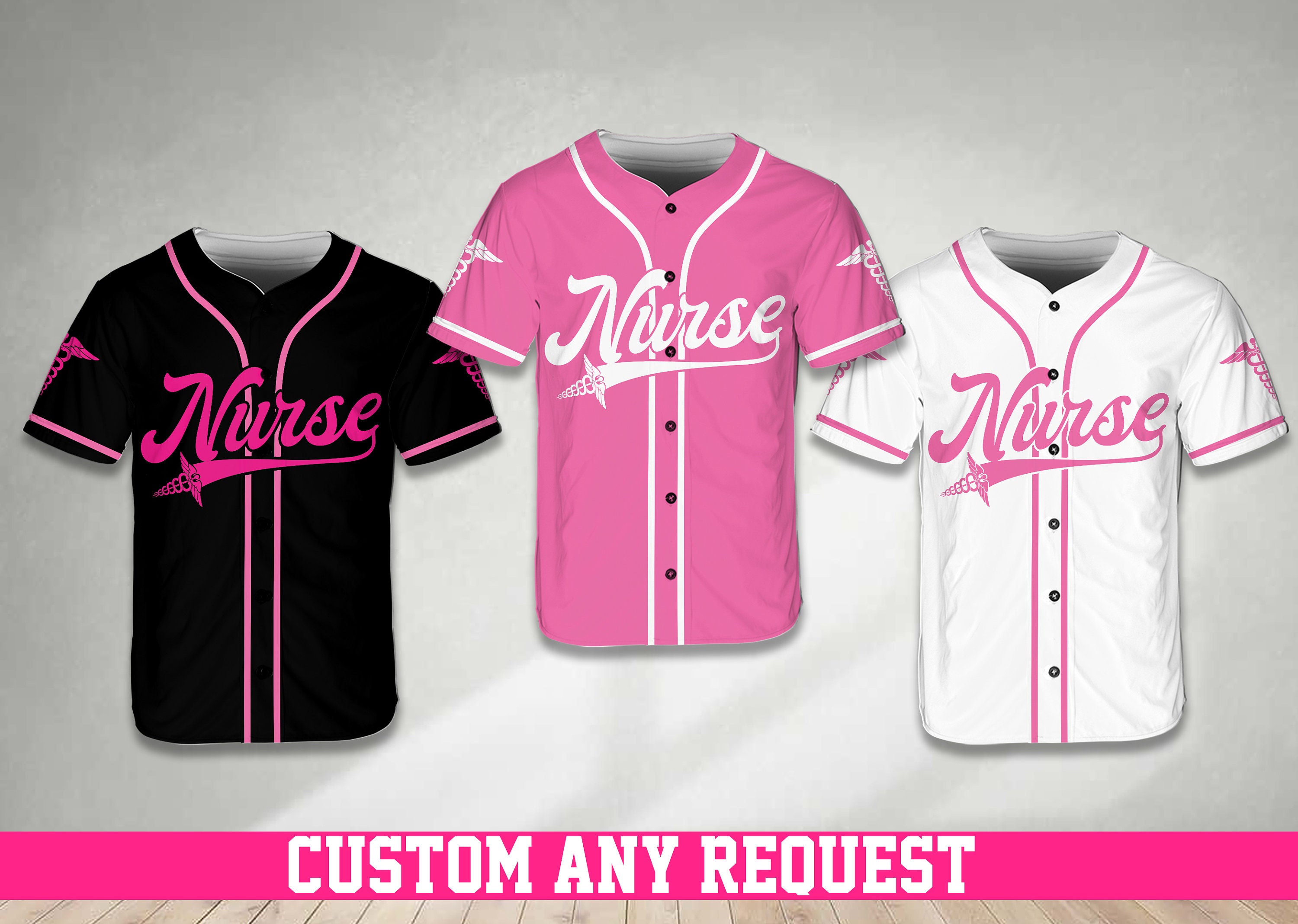 Custom Registered Nurse Baseball Jersey Personalized Nicu Nurse ...