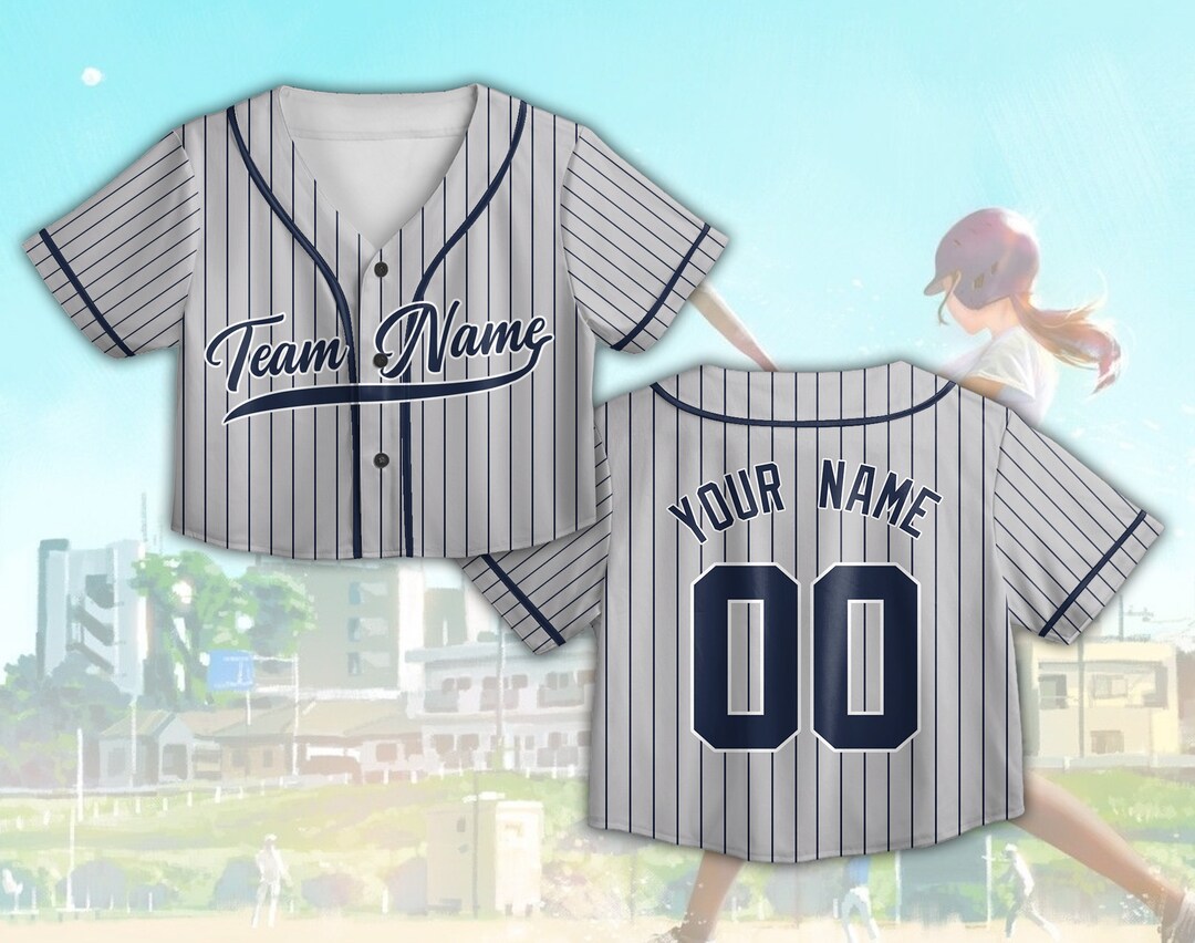 Personalized Crop Top Custom Baseball Crop Top for Baseball Female Fan ...