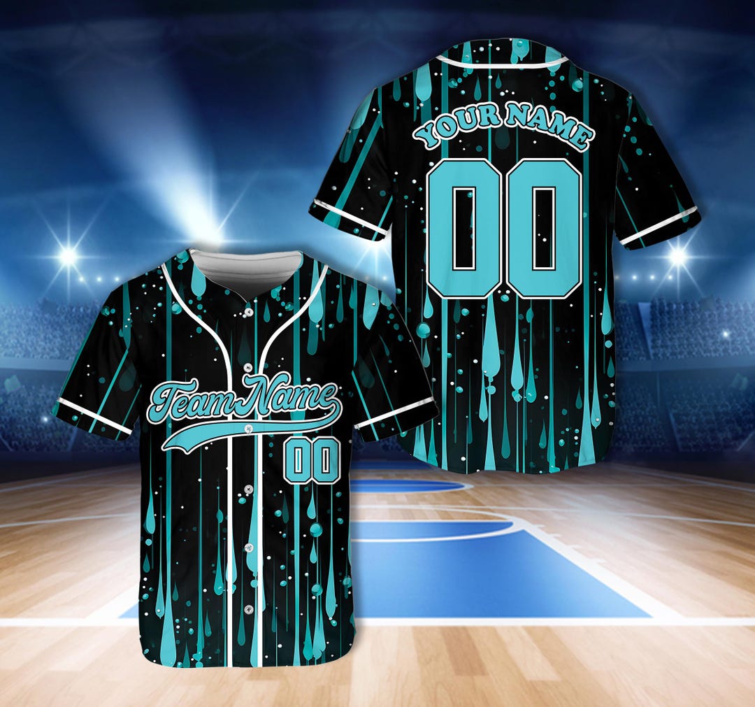 Personalized Color Dripping Baseball Jersey Custom Name Number Youth ...