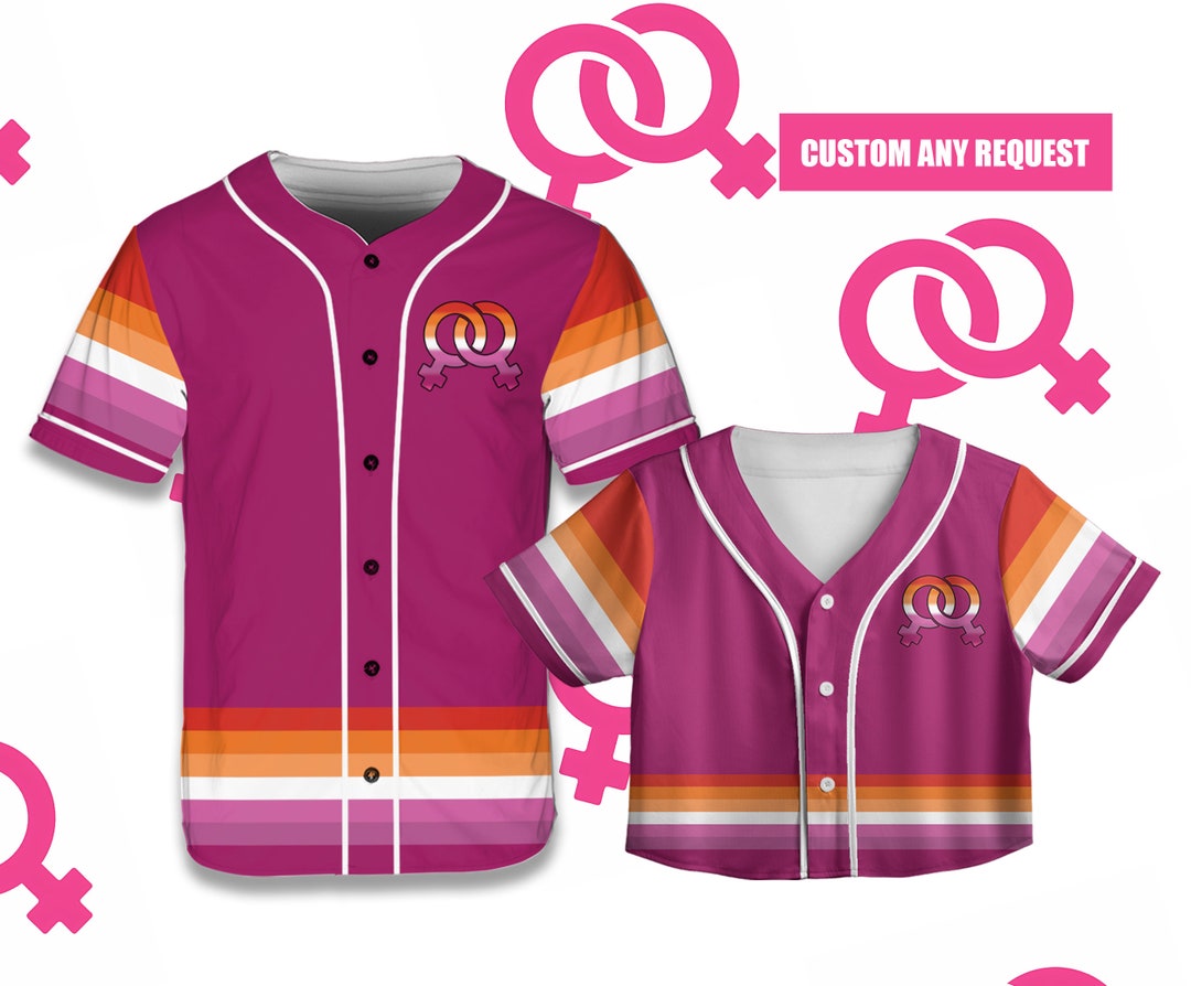 Custom LGBTQ Pride Month Baseball Jersey Personalized LGBTQ Lesbian Gay ...