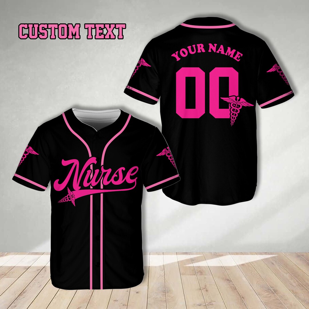 Custom Registered Nurse Baseball Jersey Personalized Nicu Nurse ...