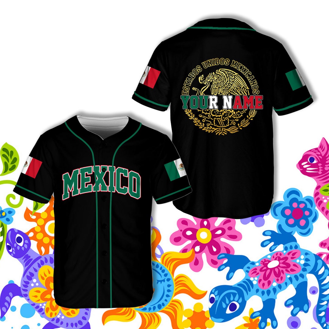 Personalization Mexico Baseball Jersey Custom Mexican Eagle Shirt ...