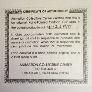 WEEHAWK, Original Cel of the Beserker Elf in Famed Director Ralph Baksi ...