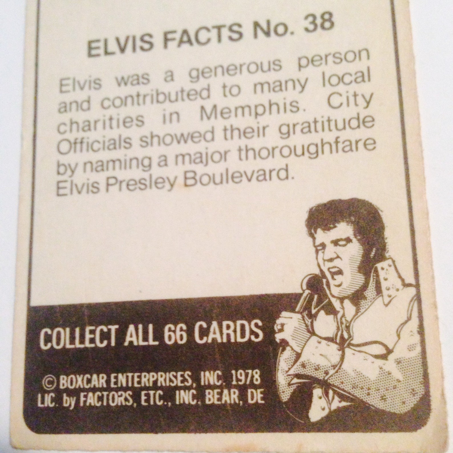 ELVIS ELVIS Vintage 1978 Boxcar Card No Gum Just Elvis - Etsy
