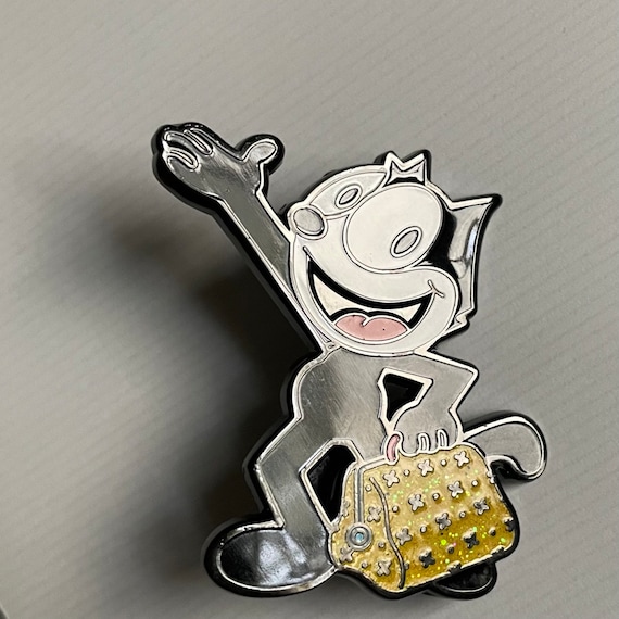 Felix the Cat!! Lustrous Enameled Pin, SO Much Fun! - Gem