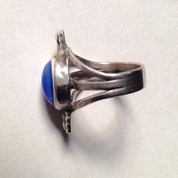 Cobalt Blue Sterling Silver Ring -- Gorgeous! Ethnic … - Gem