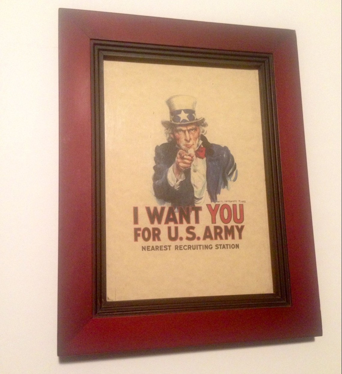 UNCLE SAM U.S. Army Recruiting Poster Replica in Beautiful | Etsy