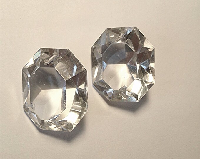 LEAD CRYSTAL Faceted Chandelier Drops for Replacement or - Etsy