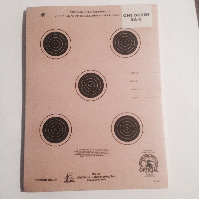 TARGETS Small Bore Rifle Two Vintage Packs of 12 Targets - Etsy