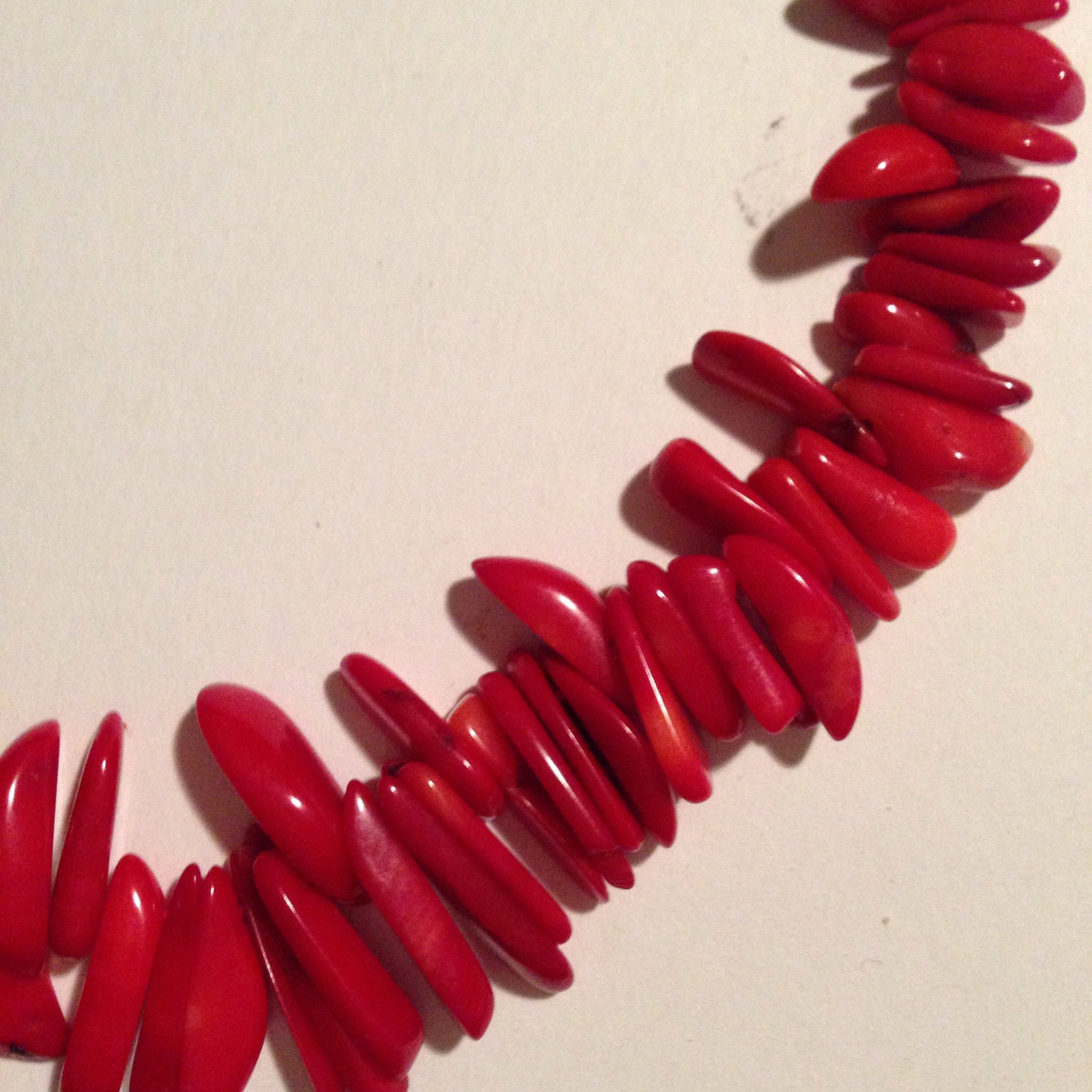 REAL CORAL Necklace RARE Large Polished Pieces Vintage - Etsy
