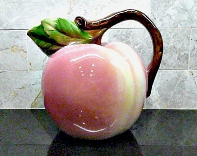 PRETTY in PEACH Pitcher Gorgeous 1940s Vintage Piece so - Etsy