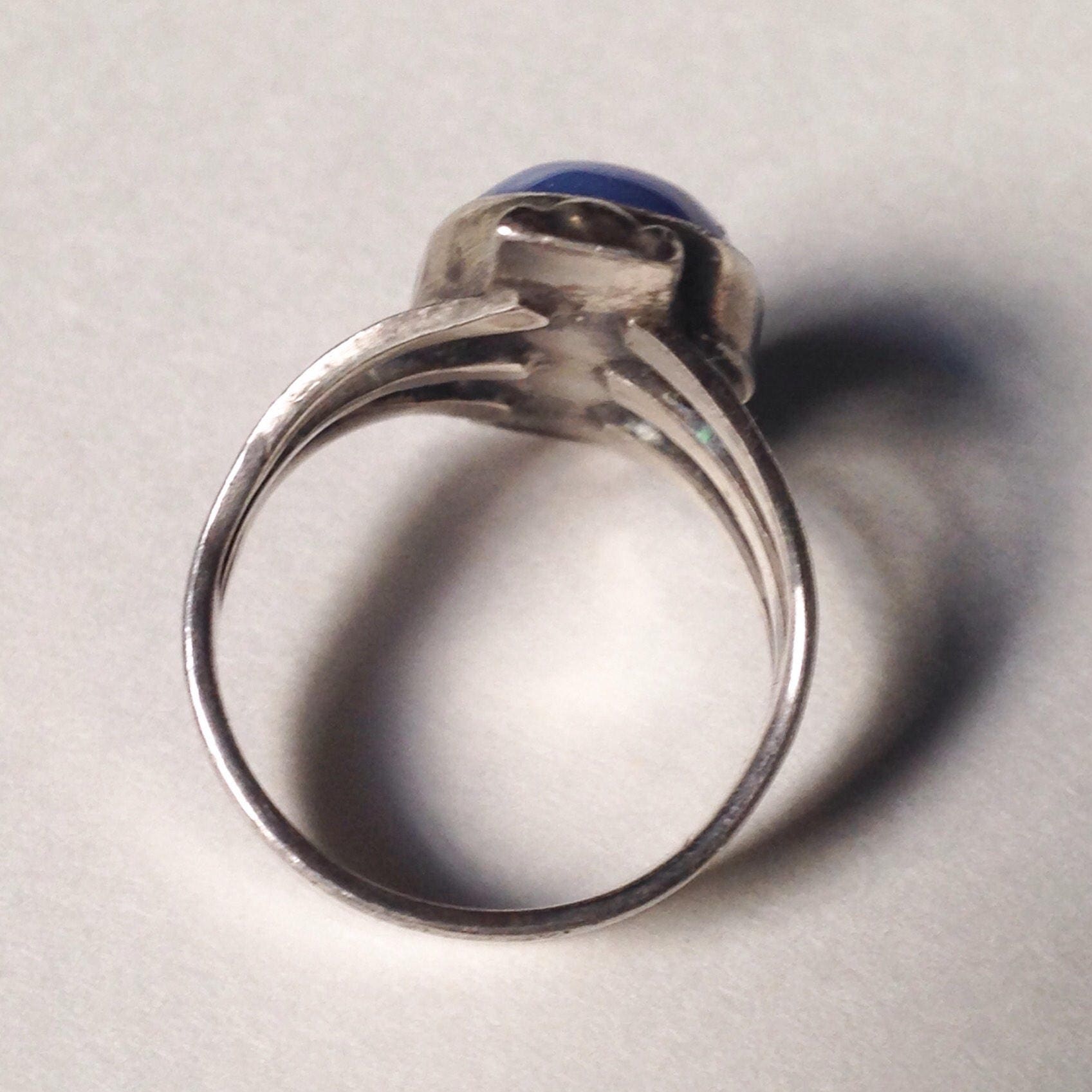 Cobalt Blue Sterling Silver Ring -- Gorgeous! Ethnic and Classic, Hand ...