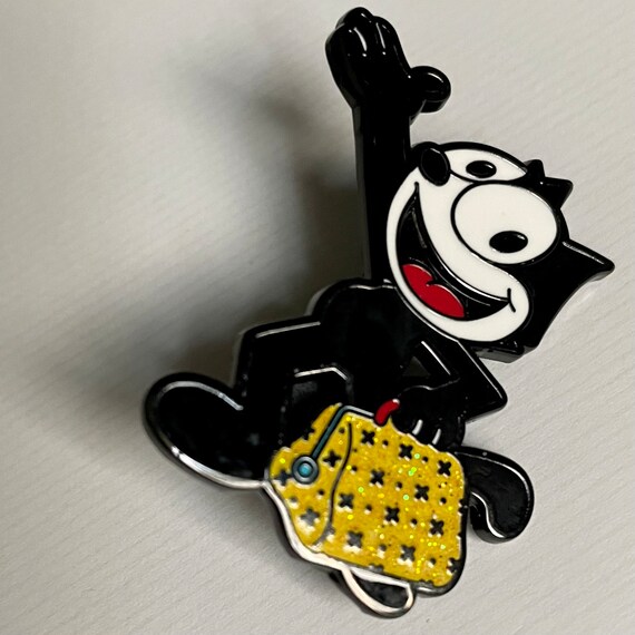 Felix the Cat!! Lustrous Enameled Pin, SO Much Fun! - Gem