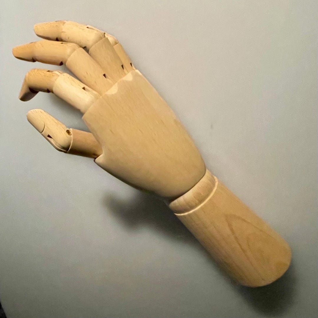 Artists’ HAND Mannequin — Fully Jointed and Poseable Wood on Thick ...