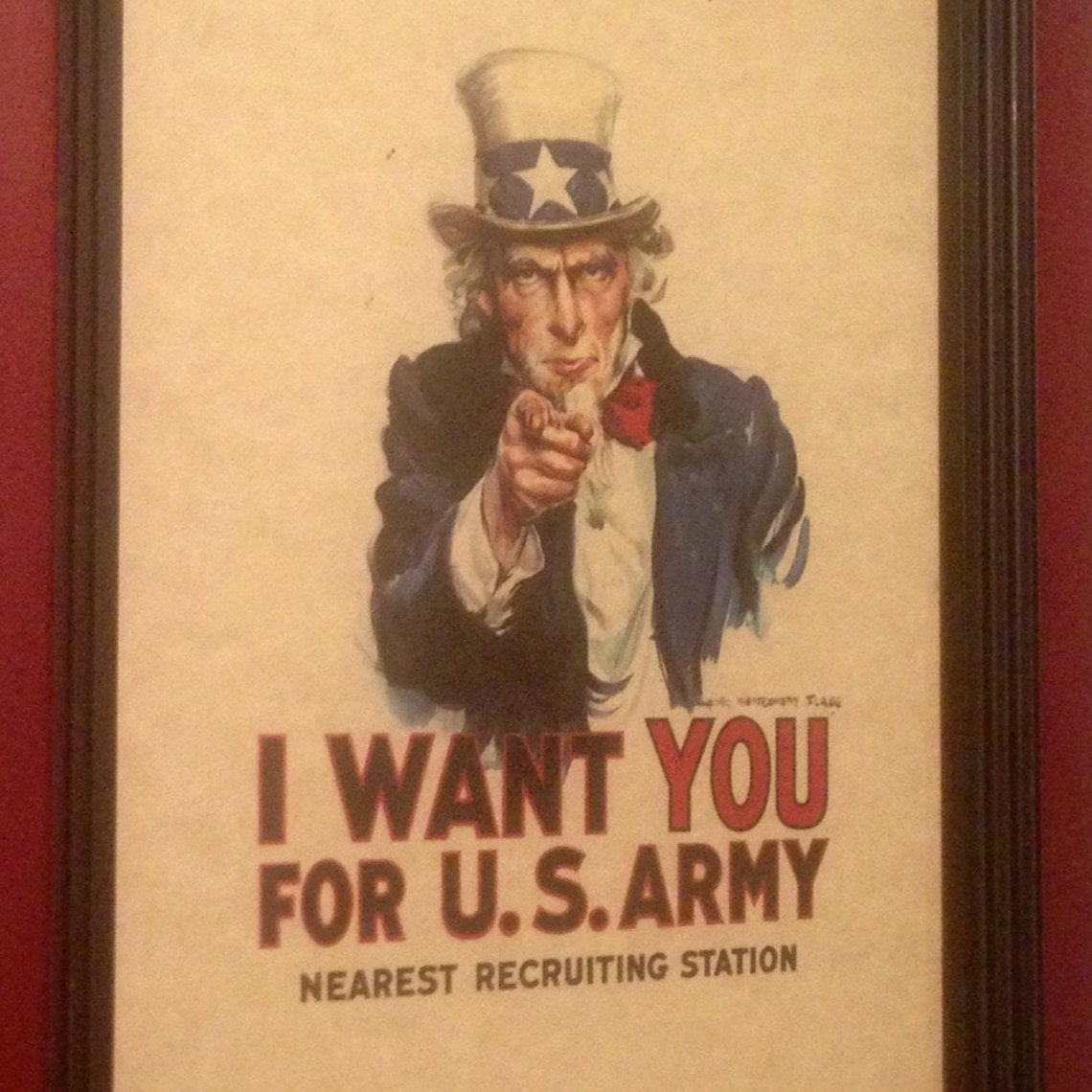 UNCLE SAM U.S. Army Recruiting Poster Replica in Beautiful - Etsy