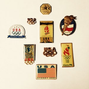 NINE Olympic Pins! Nine Great Collector's Pins! Los Angeles 1984 (3 ...