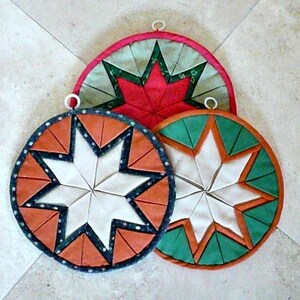 MULTI-LAYER 'star' Pattern Hand-quilted Pot Holders - Etsy